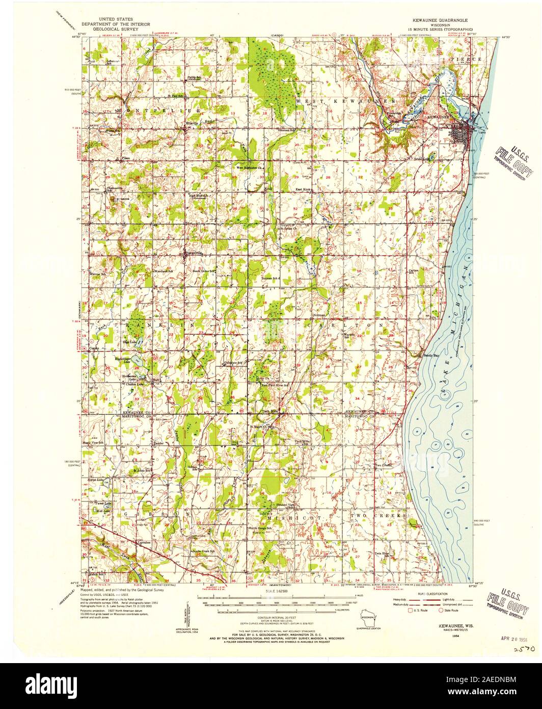 Map of kewaunee hi-res stock photography and images - Alamy