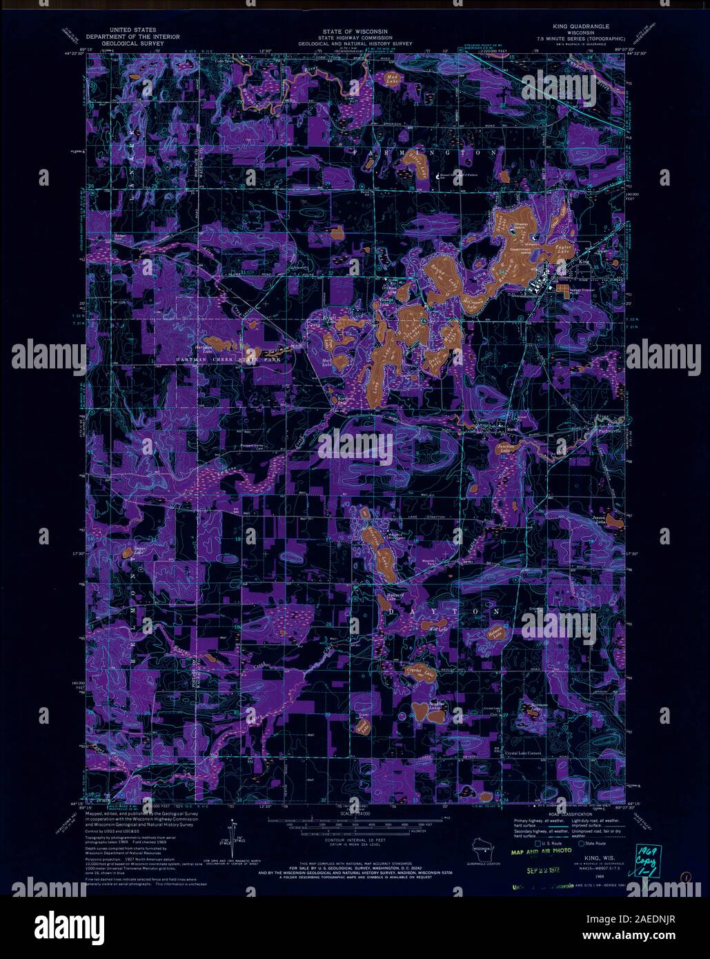 WI King 500716 1969 24000 Inverted Restoration Stock Photo - Alamy