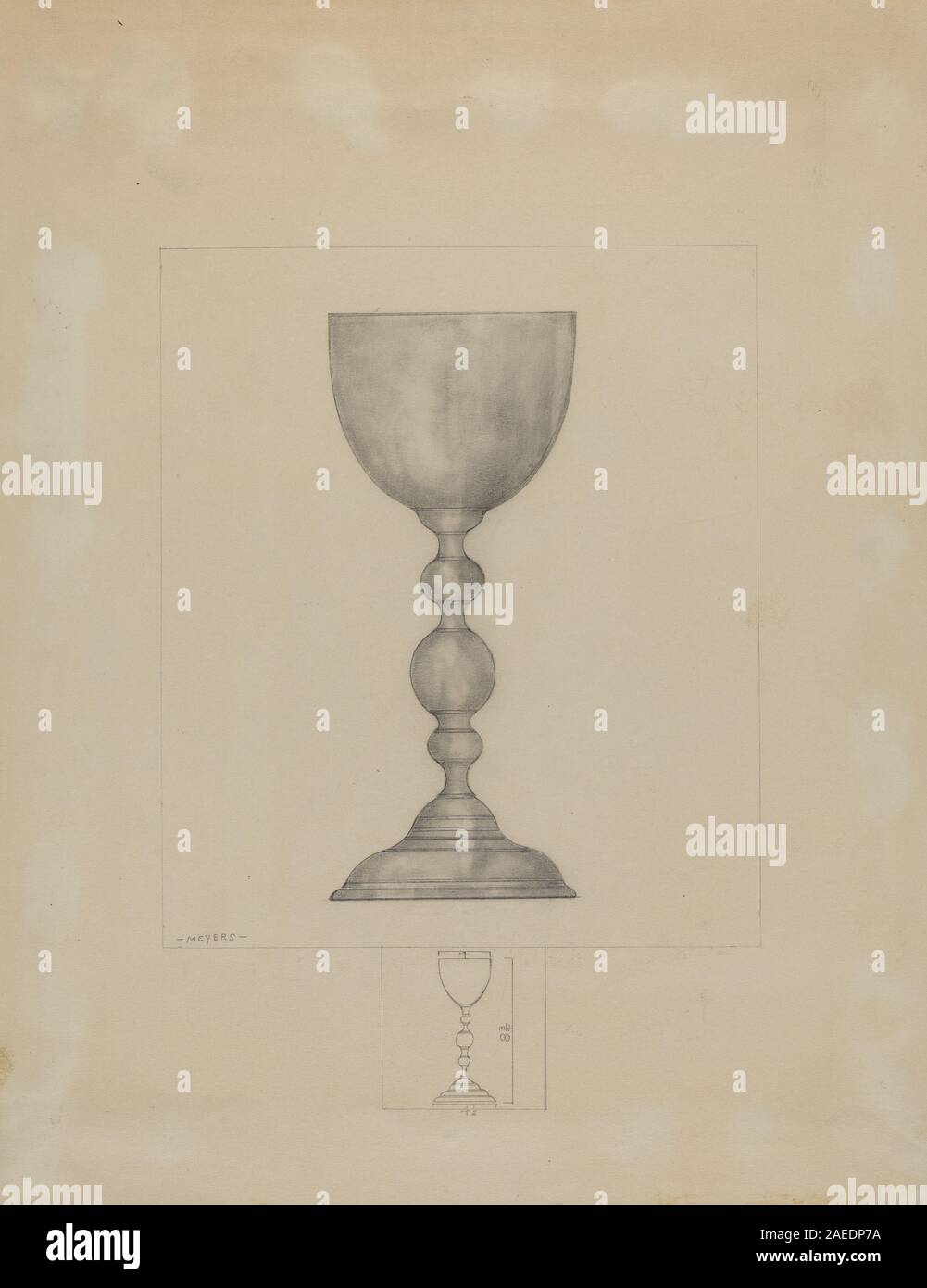 Henry Meyers, Pewter Chalice, c 1937 Pewter Chalice; circa 1937 date ...