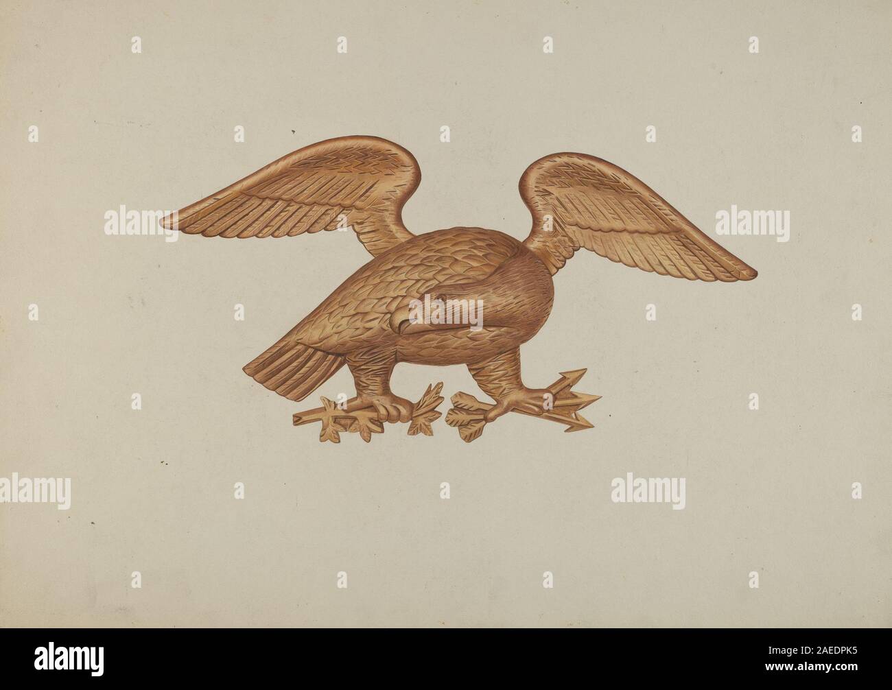 This wooden eagle by Henry Murphy, circa 1939, exemplifies American ...