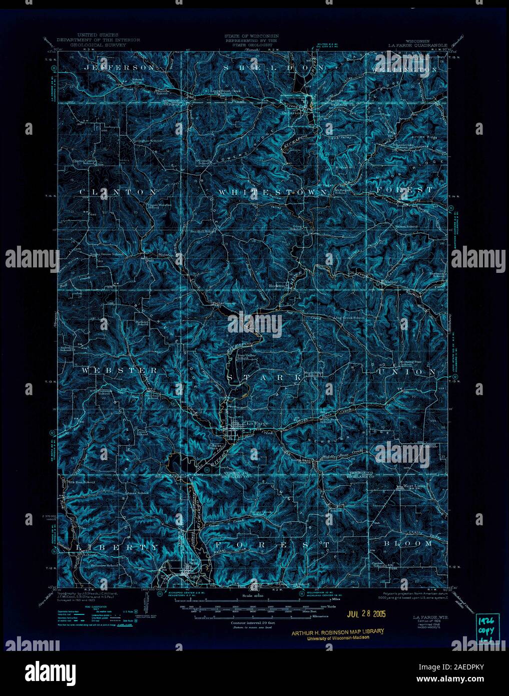 Map of la farge hi-res stock photography and images - Alamy