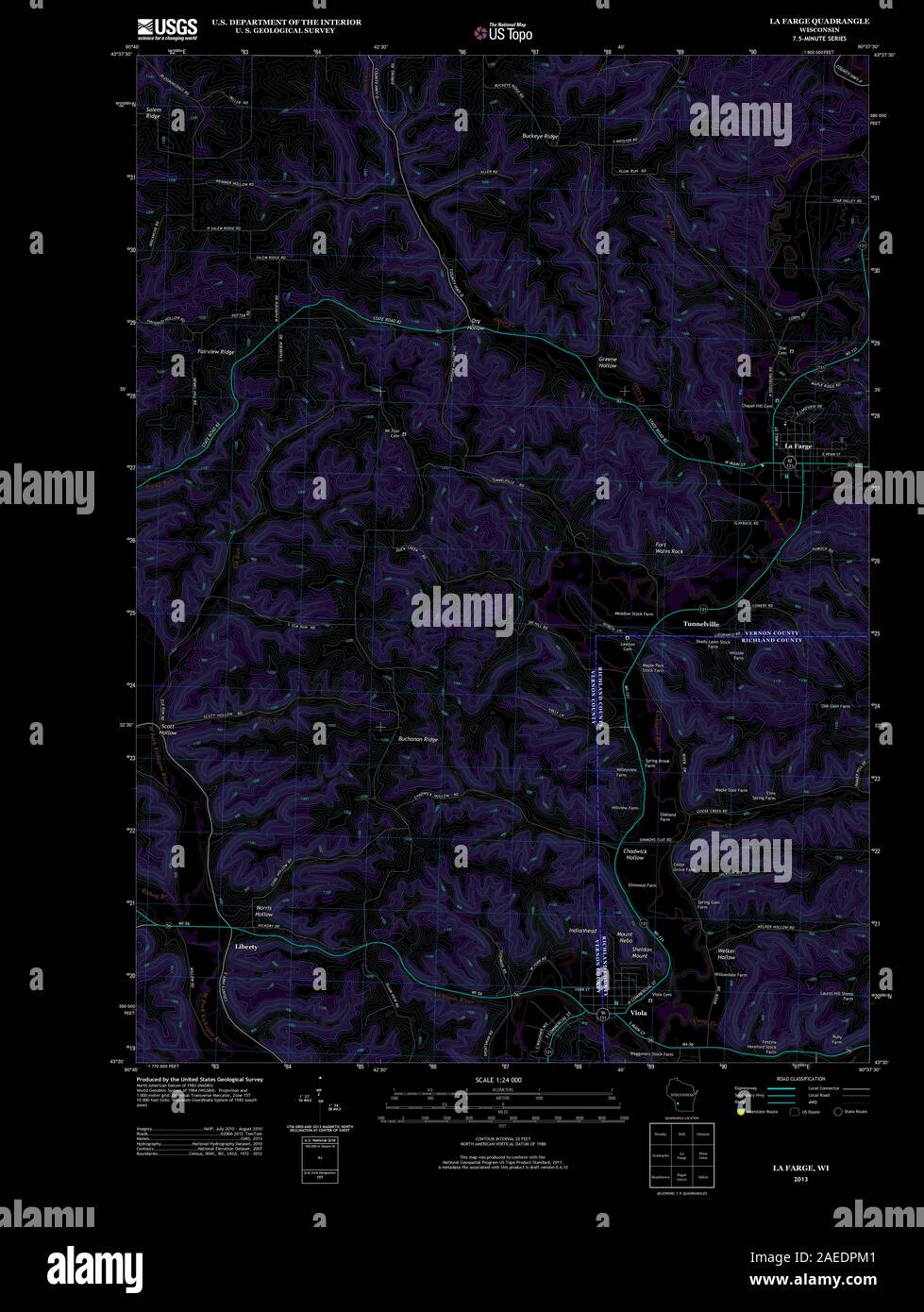 Map Of La Farge Wisconsin at Dianne Butler blog