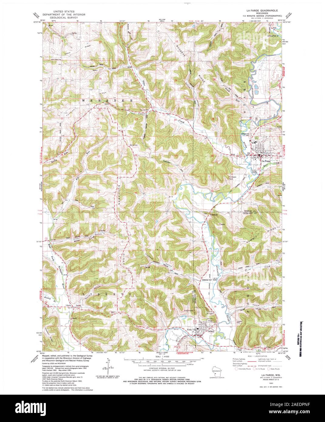 Map Of La Farge Wisconsin at Dianne Butler blog