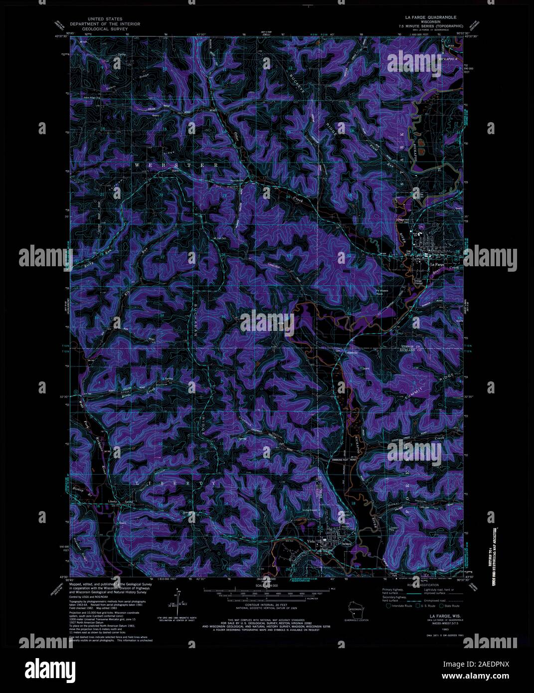 Map of la farge hi-res stock photography and images - Alamy