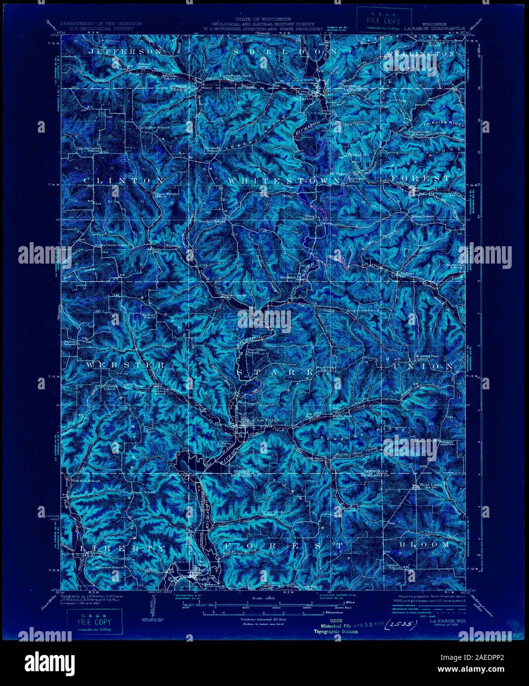 Map of la farge hi-res stock photography and images - Alamy