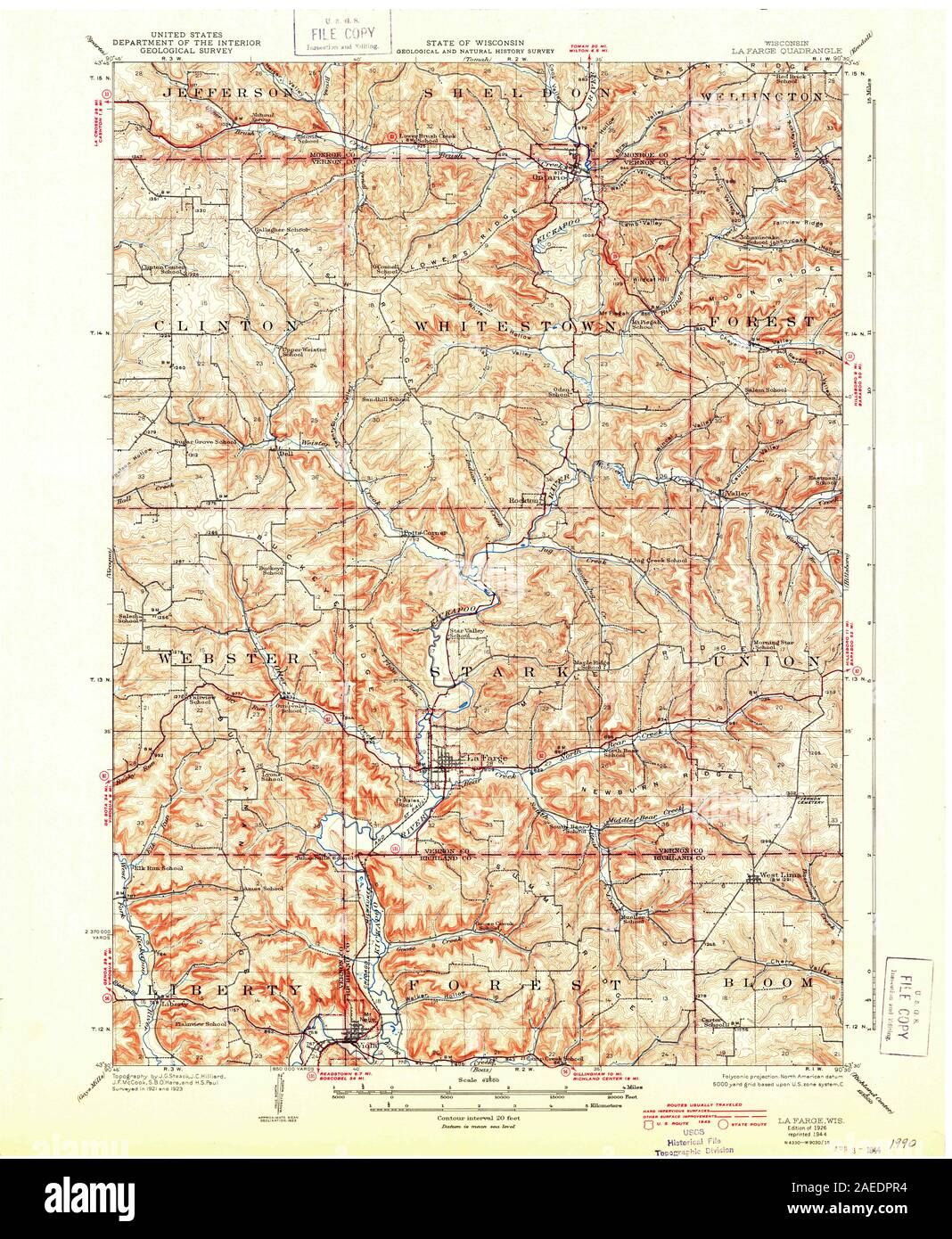 Map Of La Farge Wisconsin at Dianne Butler blog