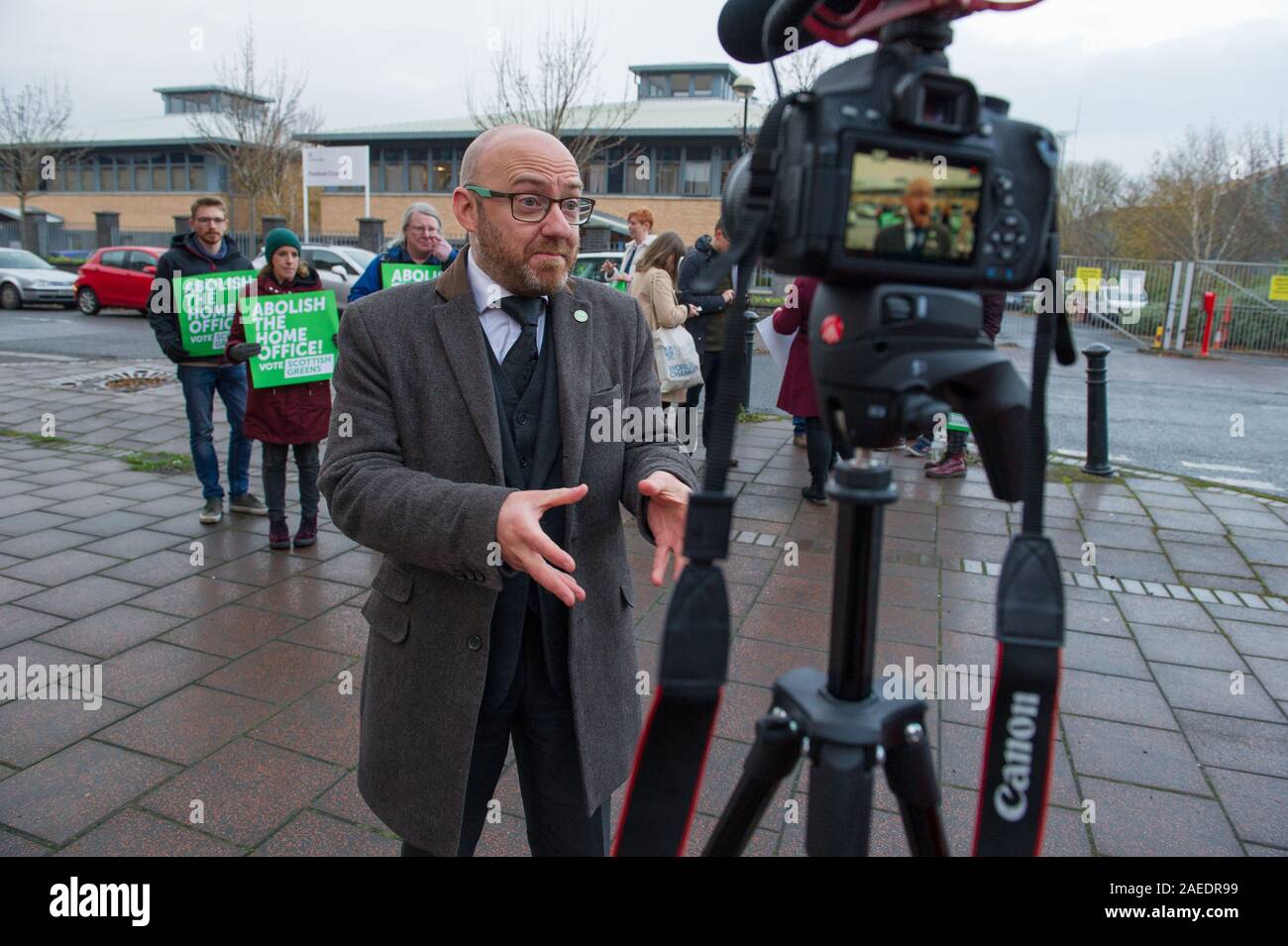 Glasgow, UK. 22 November 2019. Pictured: Patrick Harvie MSP - Co Leader ...