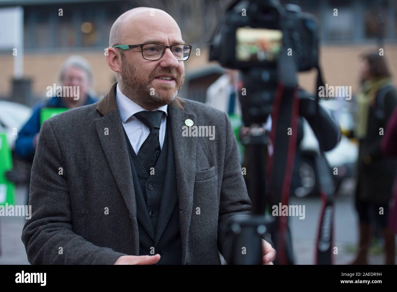 Glasgow, UK. 22 November 2019. Pictured: Patrick Harvie MSP - Co Leader ...