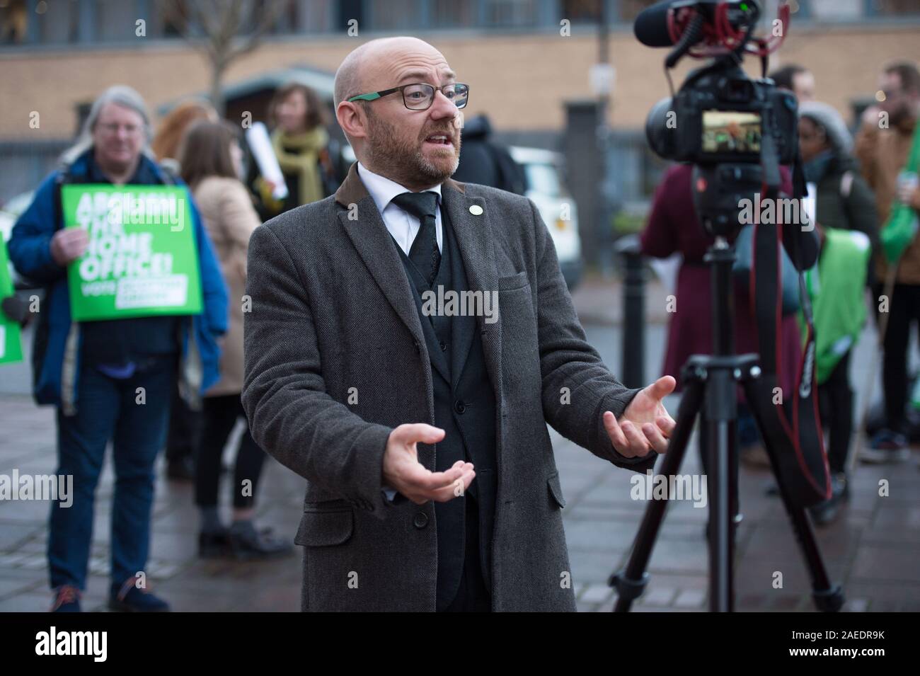 Glasgow, UK. 22 November 2019. Pictured: Patrick Harvie MSP - Co Leader ...