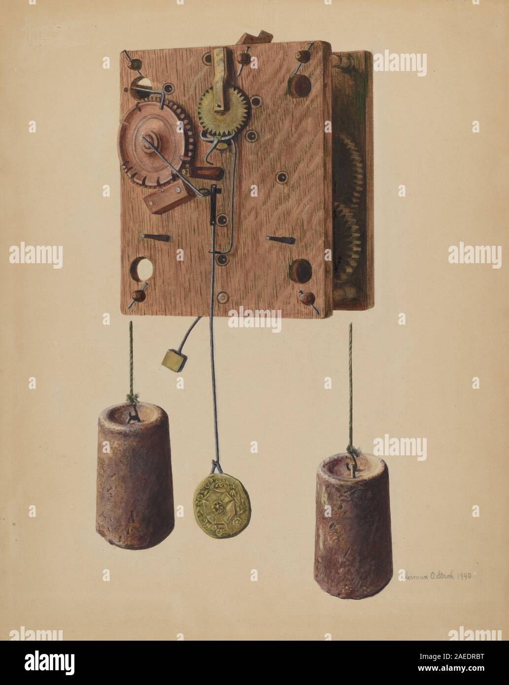 Mechanism of Eli Terry Clock is a 1940 mechanical device by Herman O ...