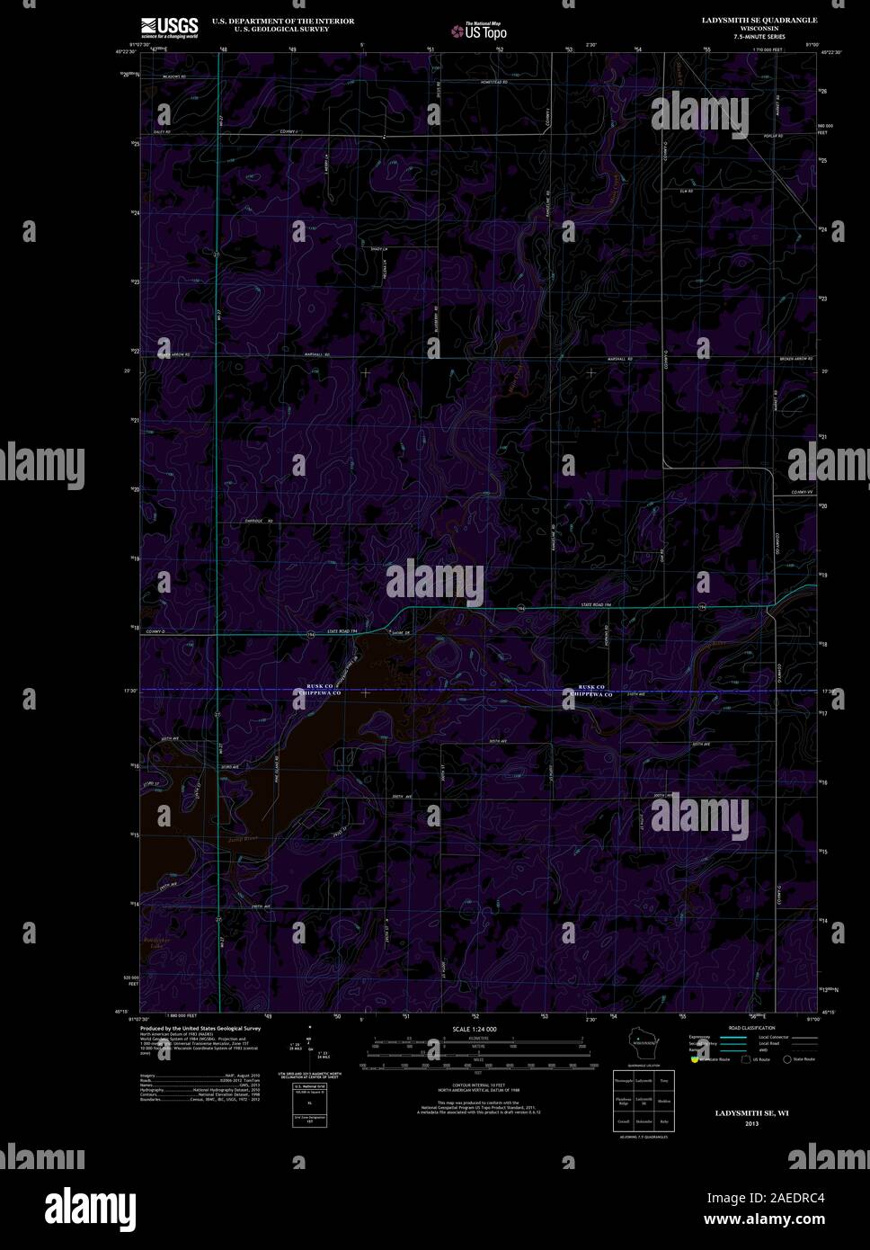 Map of ladysmith hi-res stock photography and images - Alamy