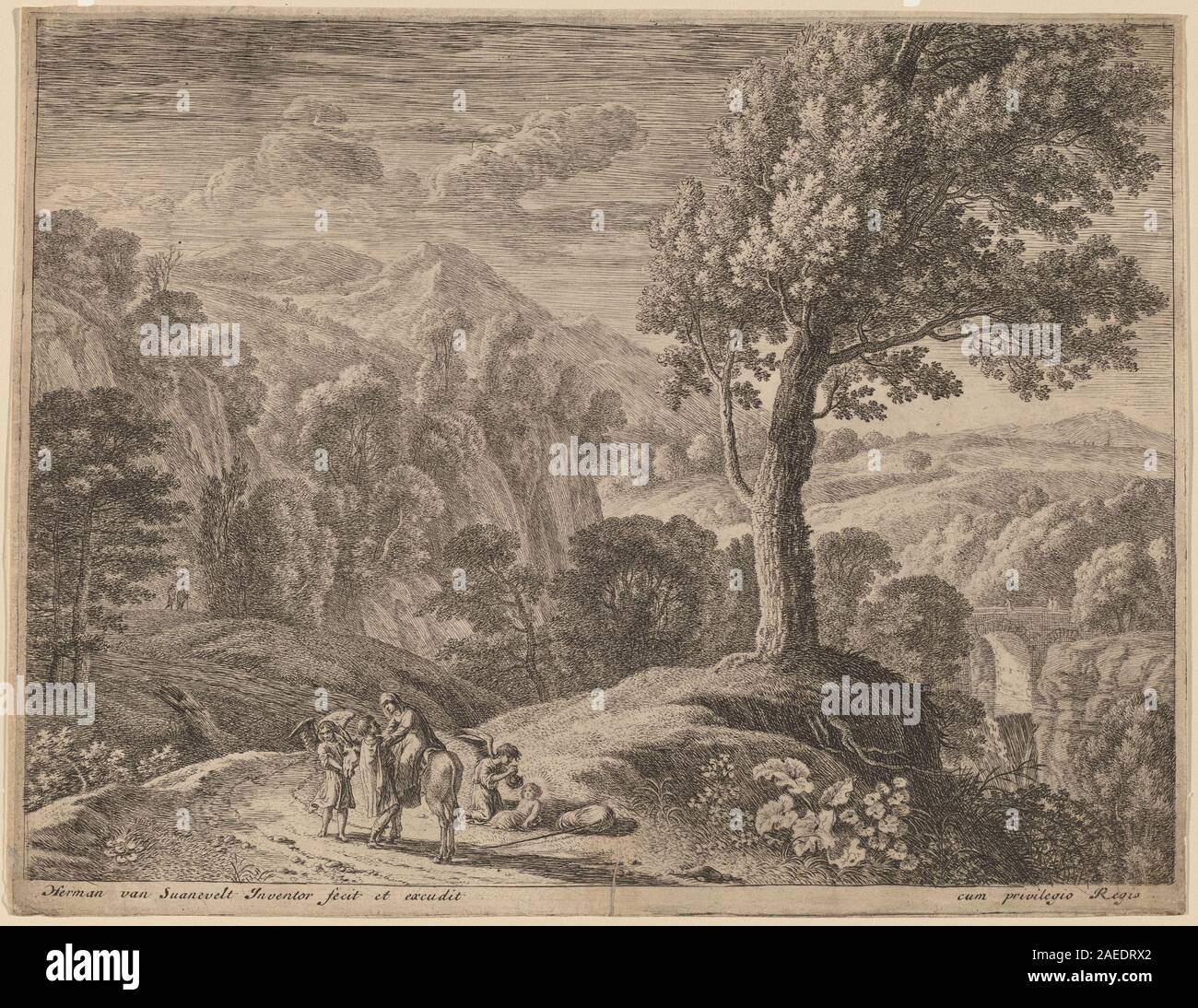 Herman van Swanevelt, The Large Tree and the Cascade The Large Tree and ...