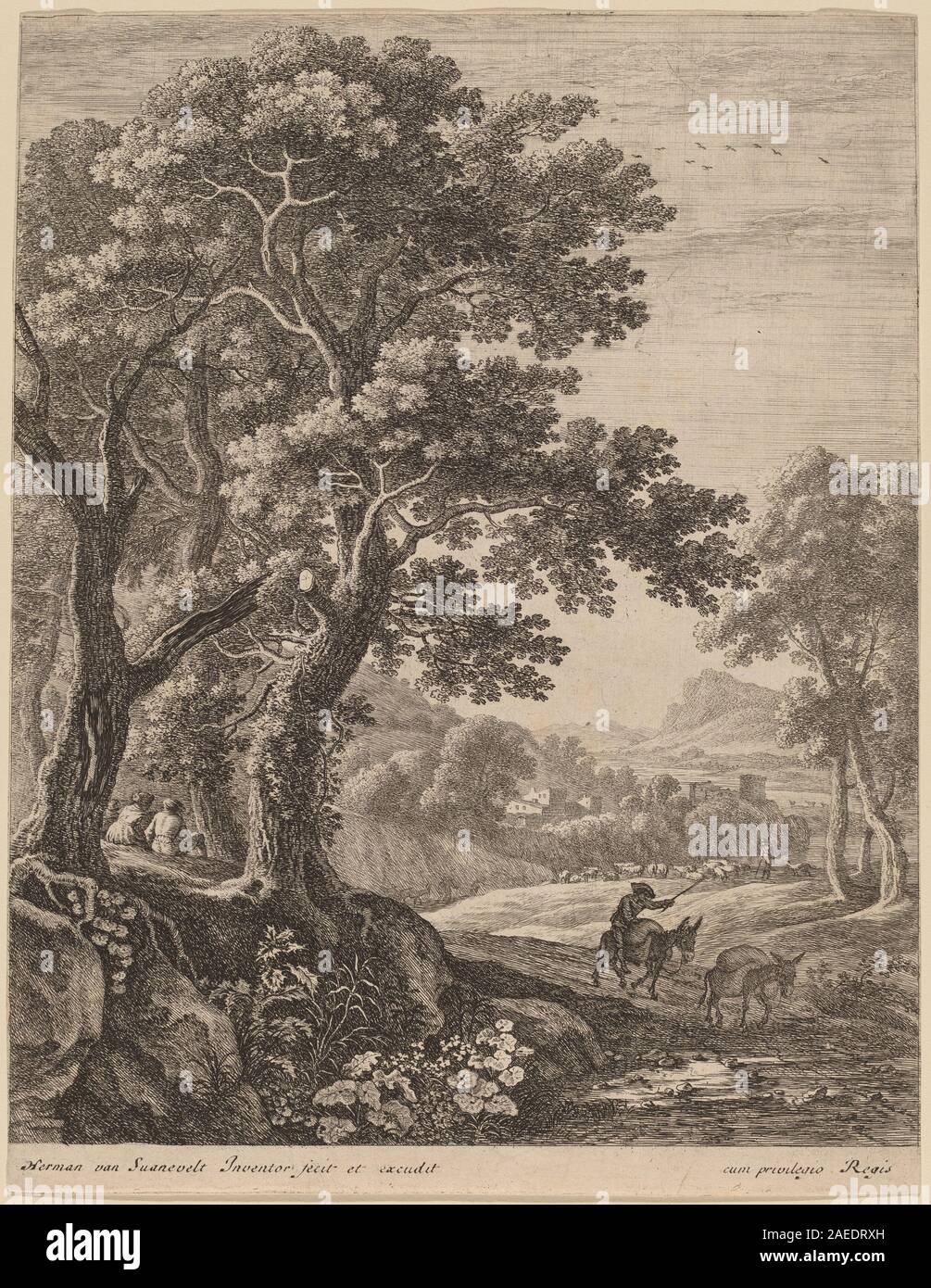 Herman van Swanevelt, The Mule Driver The Mule Driver Stock Photo - Alamy