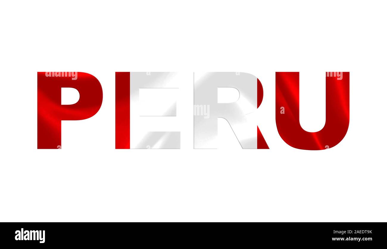 "Peru" Lettering Art over the Peruvian Flag Stock Photo - Alamy