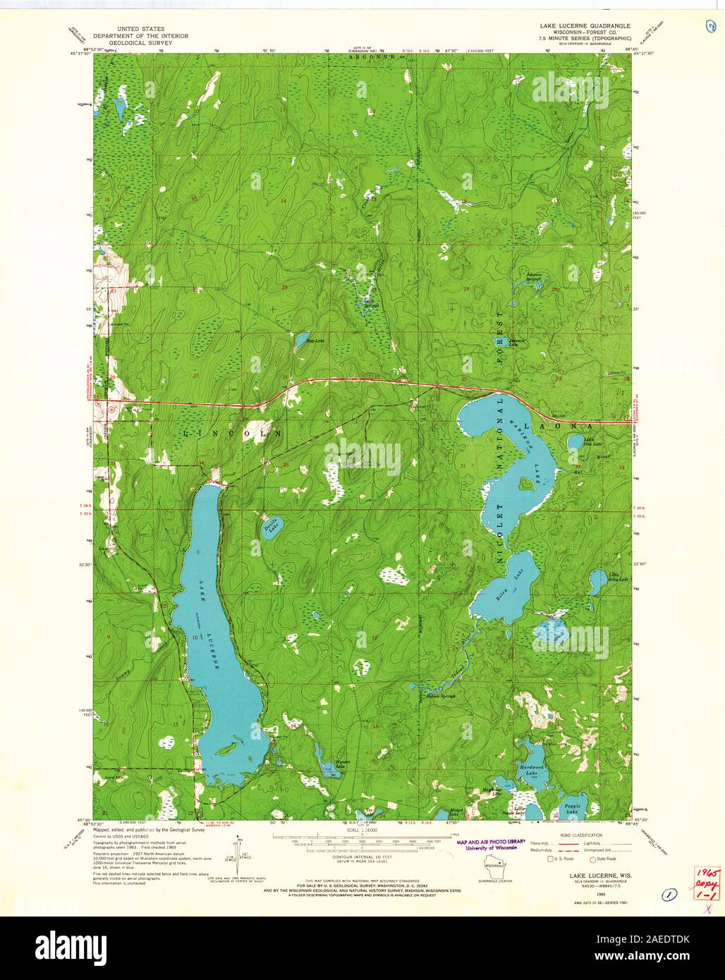 Map of lake lucerne hi-res stock photography and images - Alamy