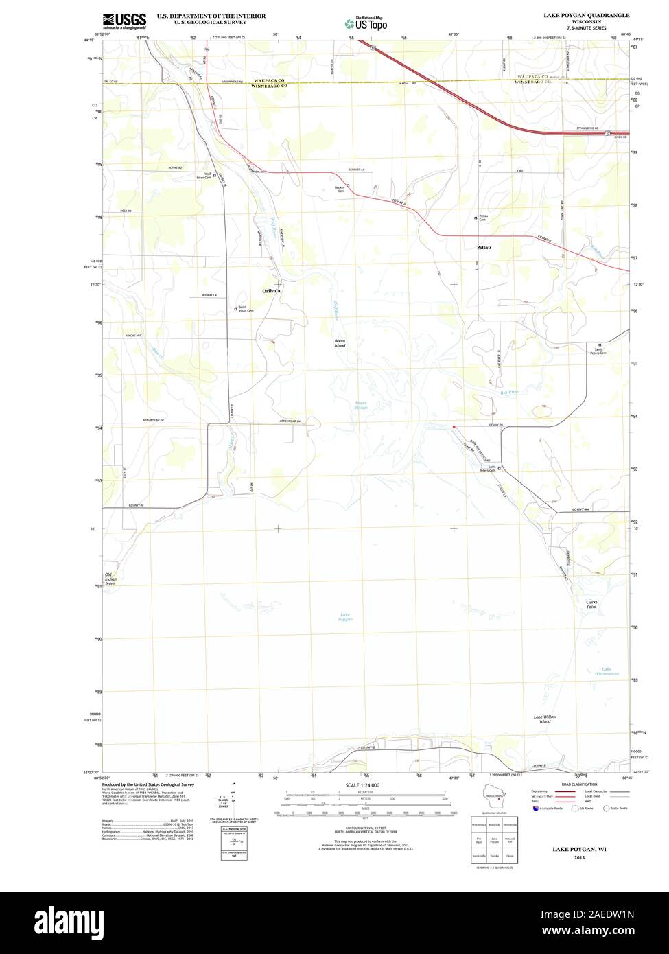 WI Lake Poygan 20130627 TM Restoration Stock Photo - Alamy