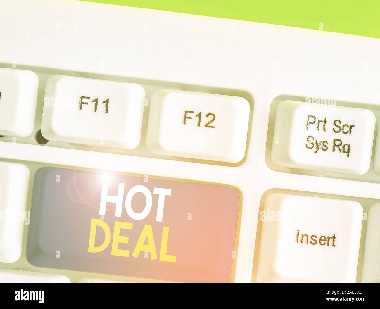 Writing note showing Hot Deal. Business concept for An agreement ...