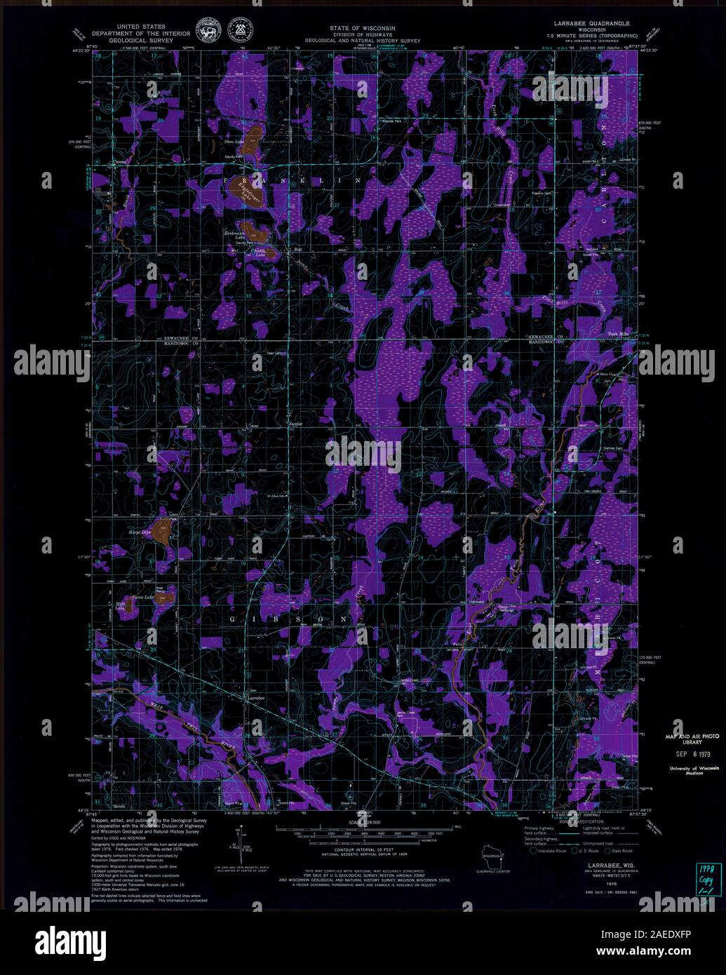 WI Larrabee 500771 1978 24000 Inverted Restoration Stock Photo - Alamy