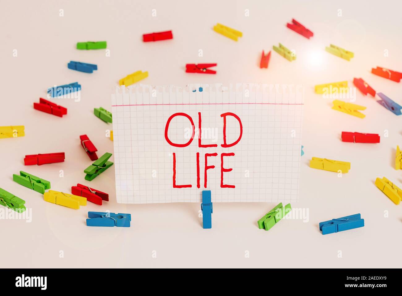 Writing note showing Old Life. Business concept for the way I was in ...