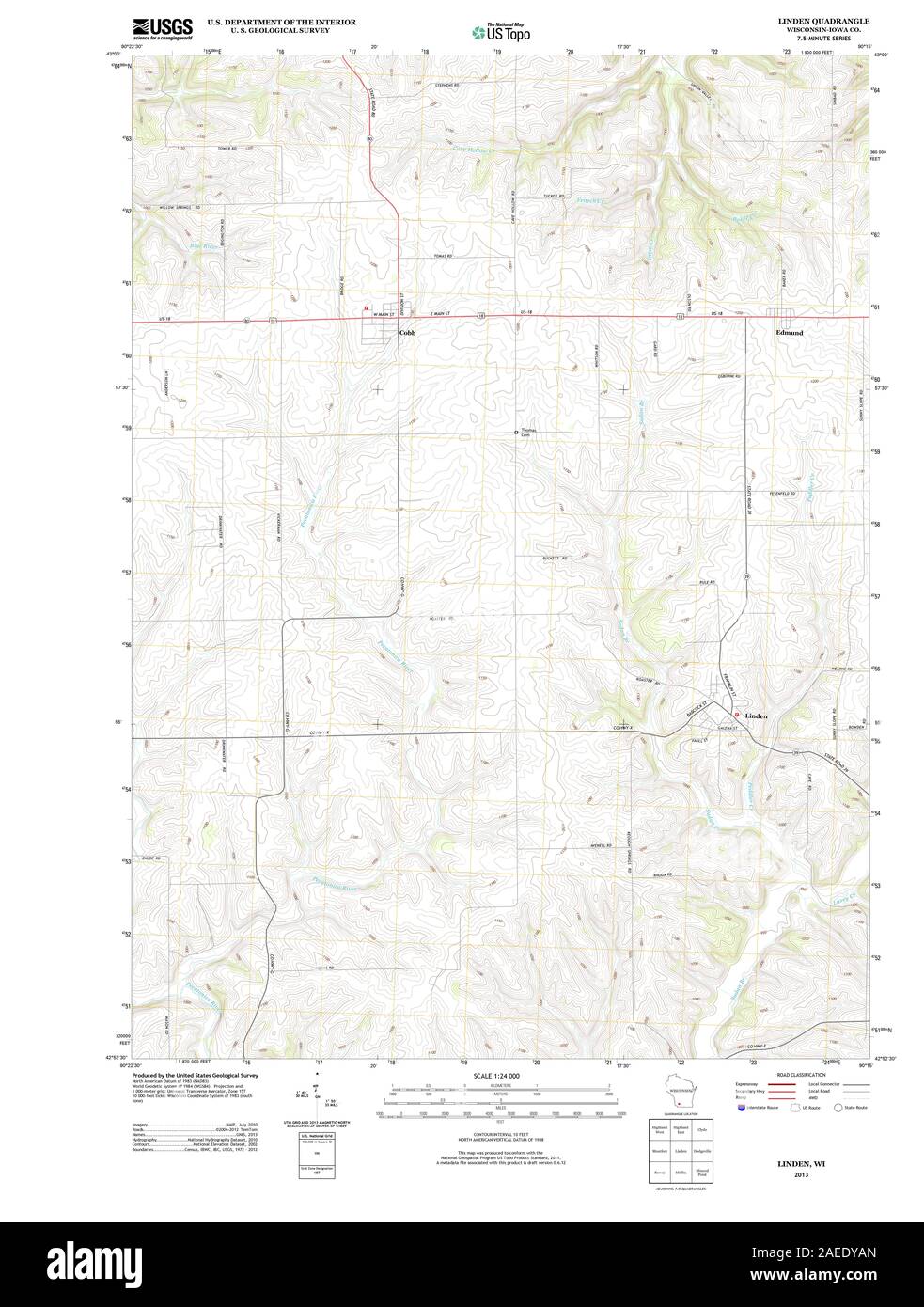 Map of linden Cut Out Stock Images & Pictures - Alamy