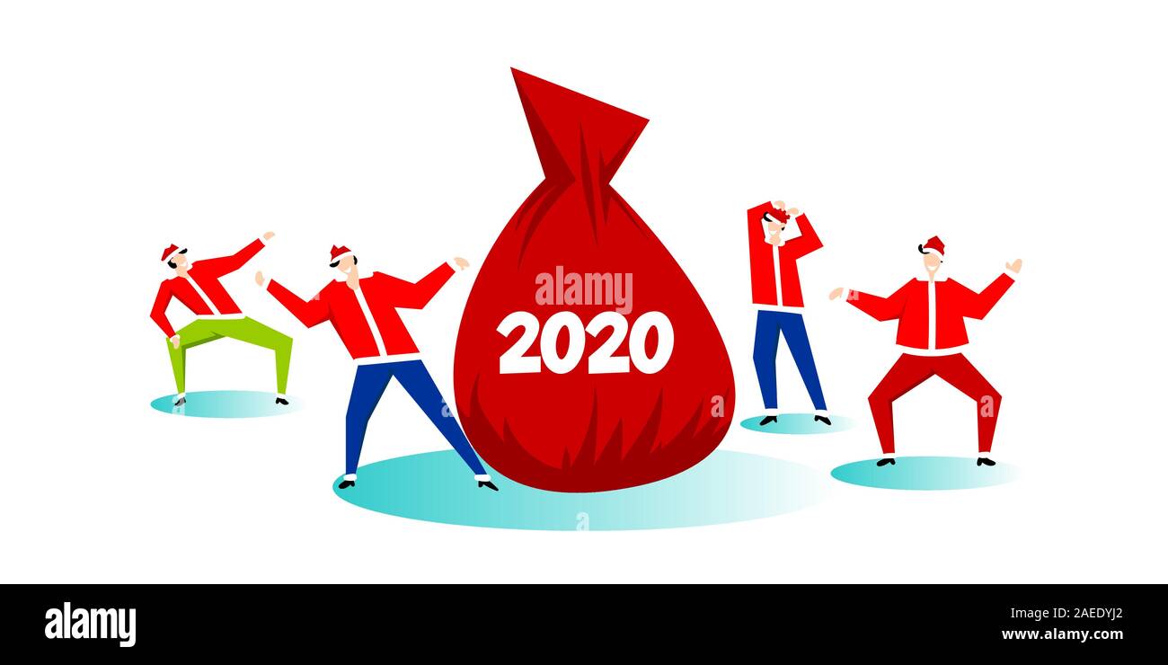 Cartoon christmas scene santa hi-res stock photography and images - Alamy