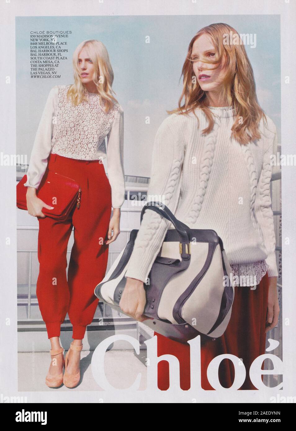 poster advertising Chloe fashion house in paper magazine from 2012 year ...