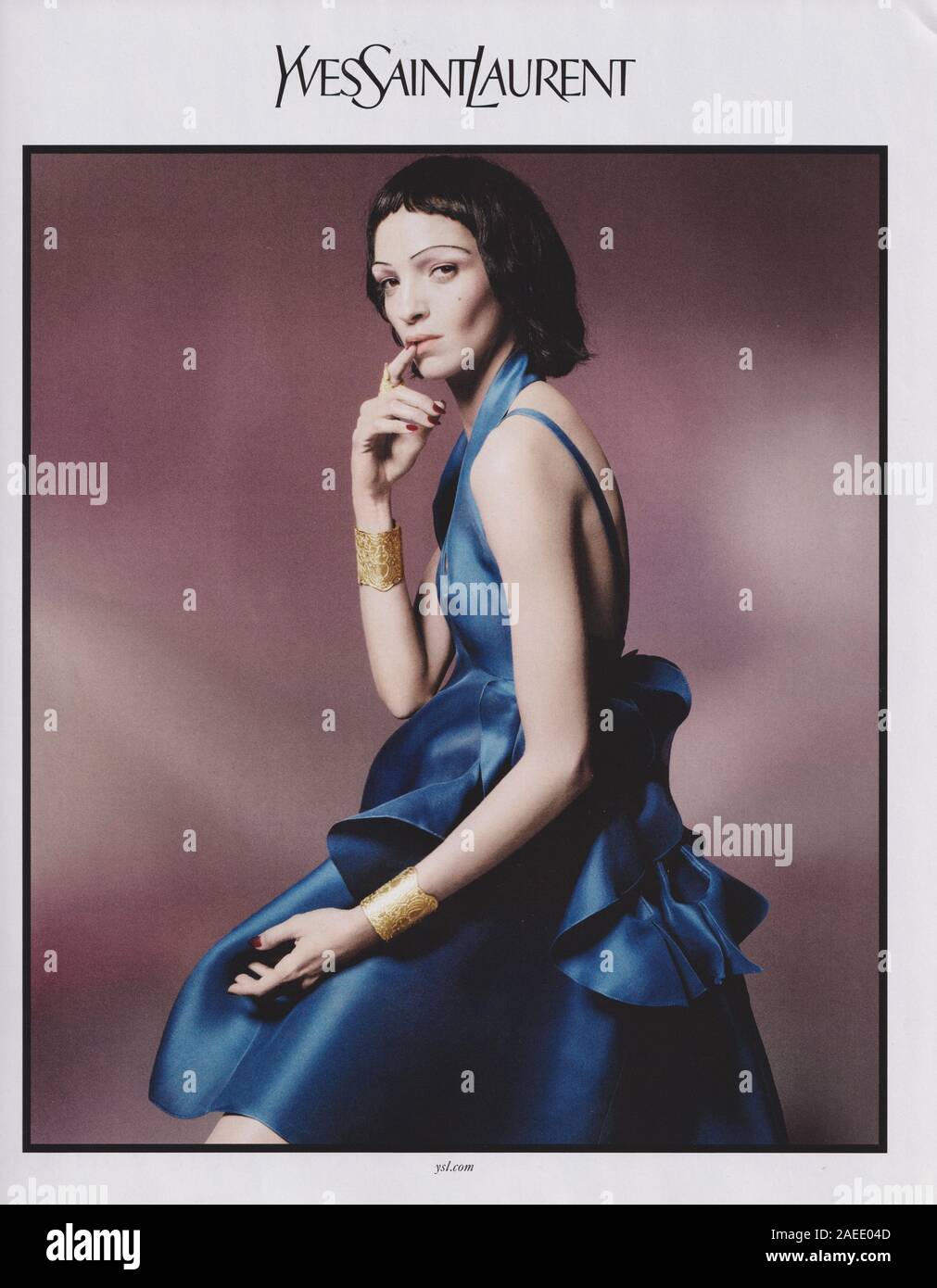 poster advertising Yves Saint Laurent fashion house with Mariacarla ...