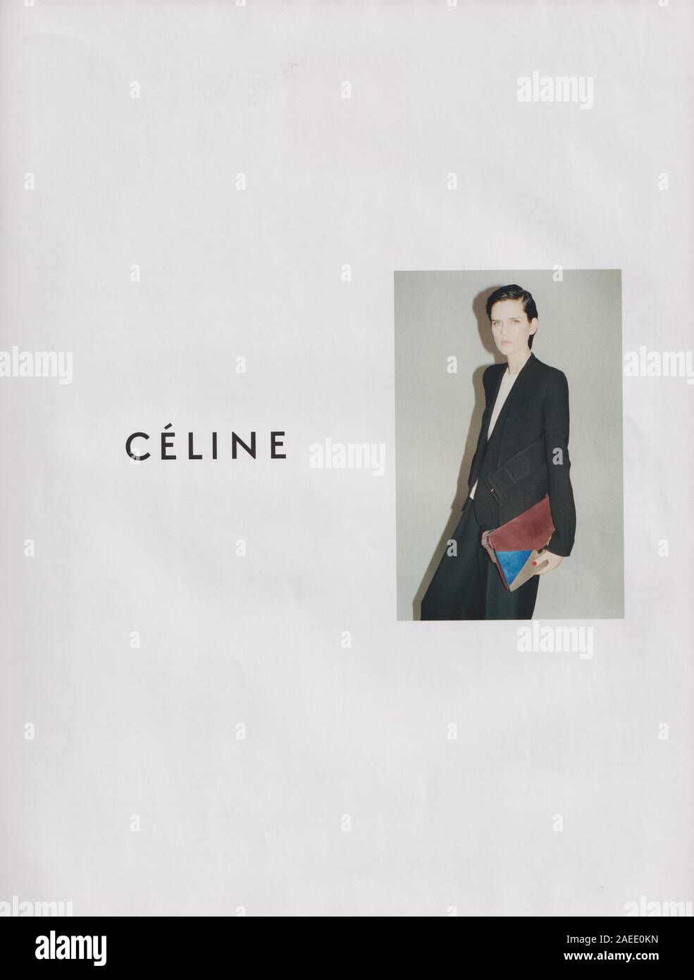 poster advertising CELINE fashion house in paper magazine from 2012 ...