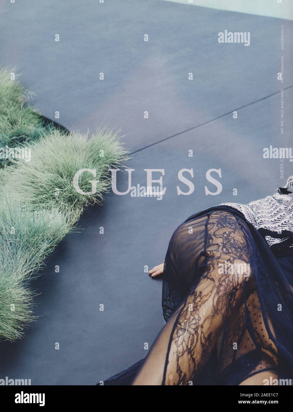 poster advertising GUESS with Megan Williams in paper magazine from ...