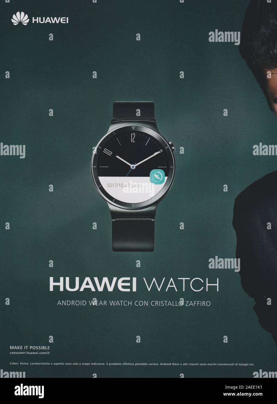 poster advertising Huawei Watch with Karlie Kloss in paper magazine ...