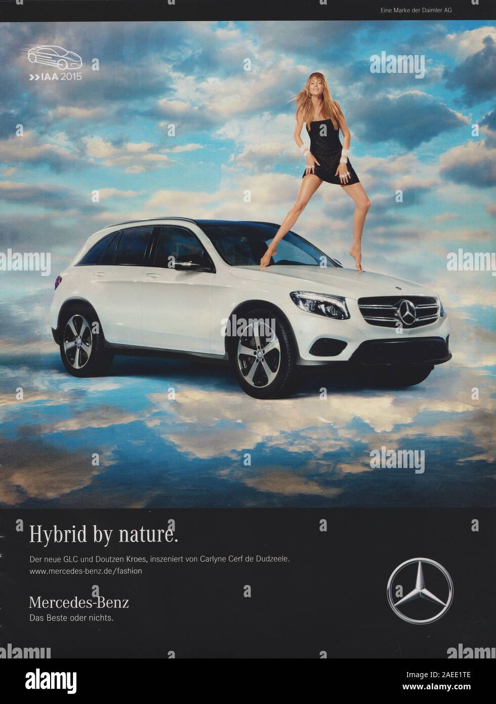 poster advertising Mercedes-Benz car in paper magazine from 2015 ...