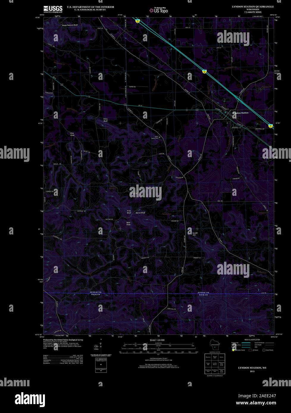 Map of lyndon hi-res stock photography and images - Alamy