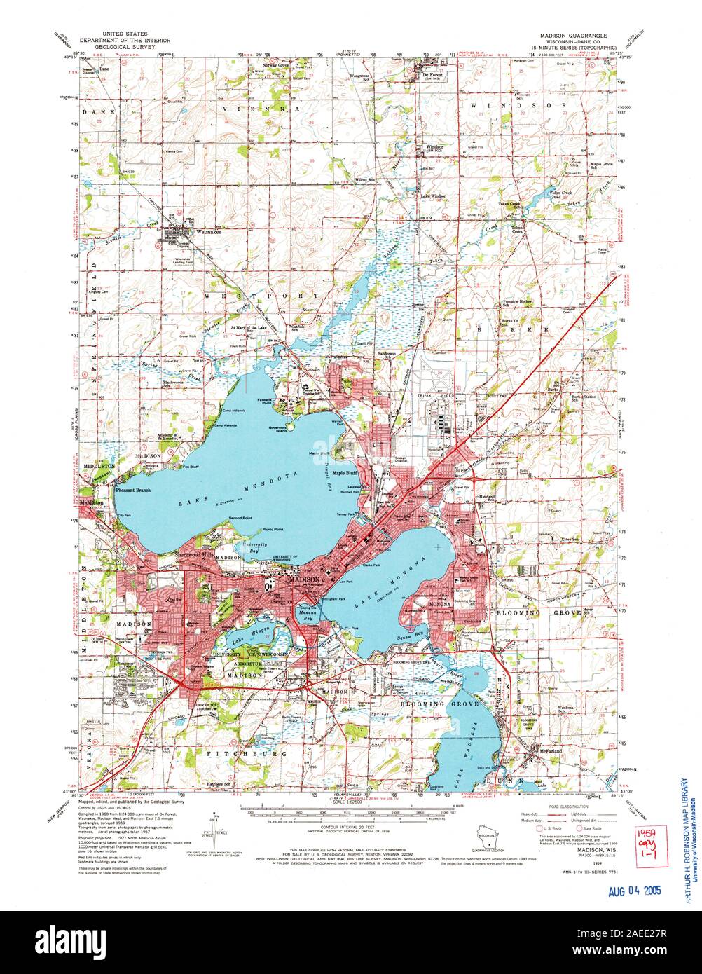 Madison wi map hi-res stock photography and images - Alamy