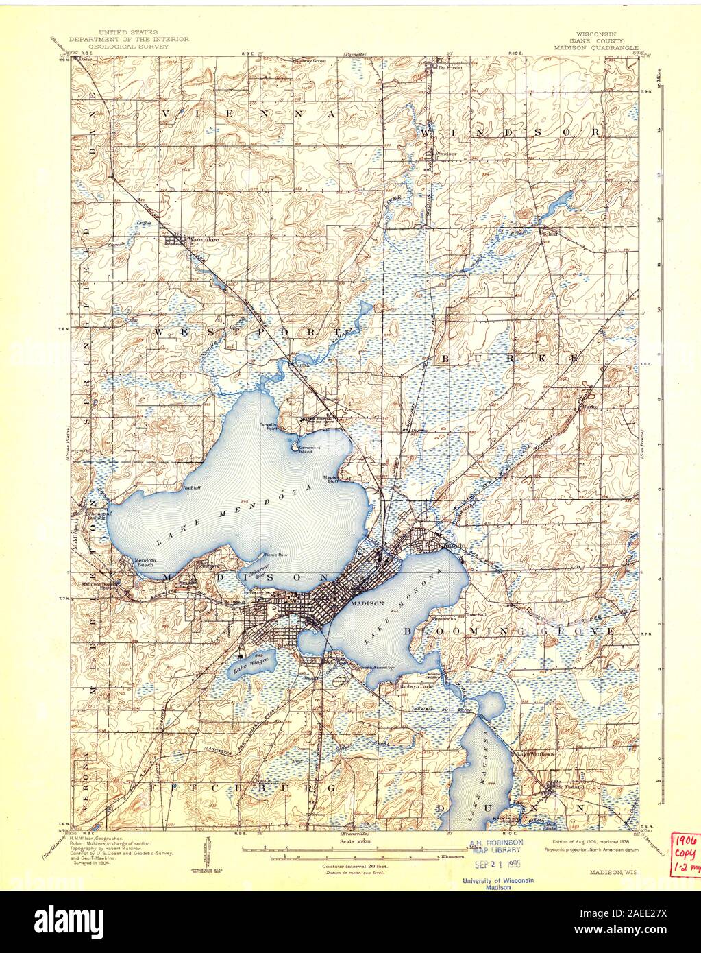 Madison wi map hi-res stock photography and images - Alamy