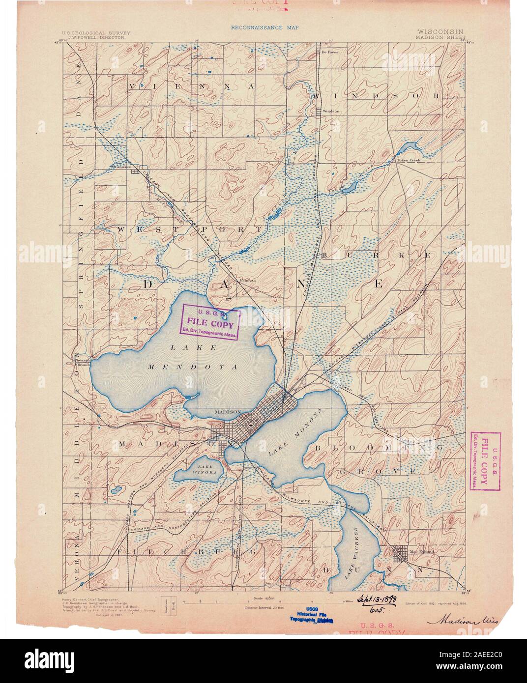 Madison wi map hi-res stock photography and images - Alamy