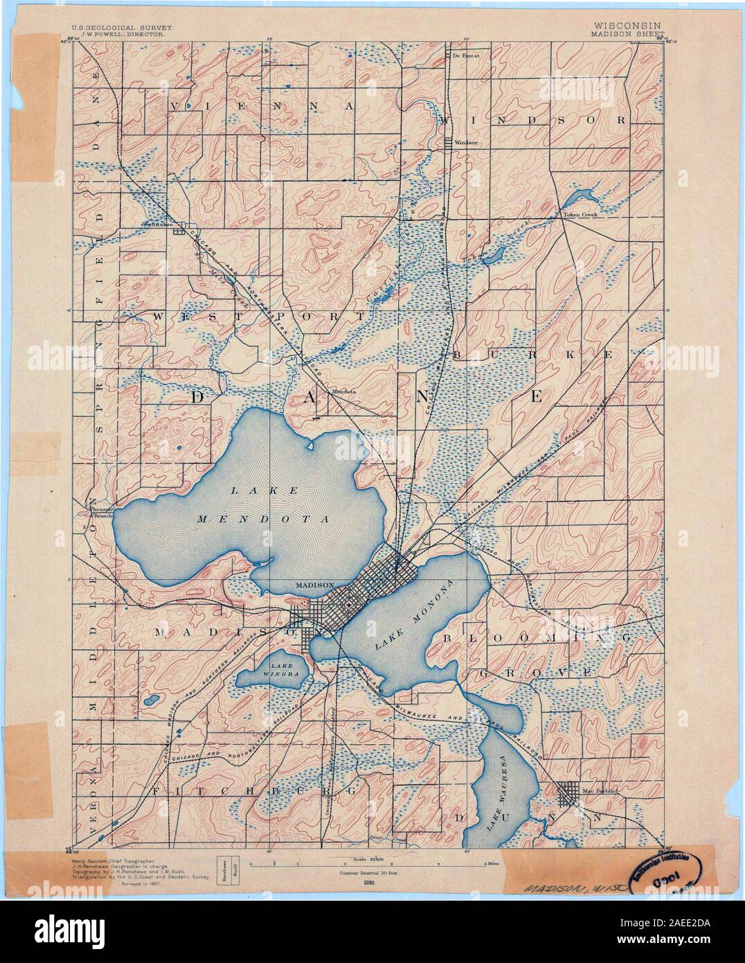 Madison wi map hi-res stock photography and images - Alamy