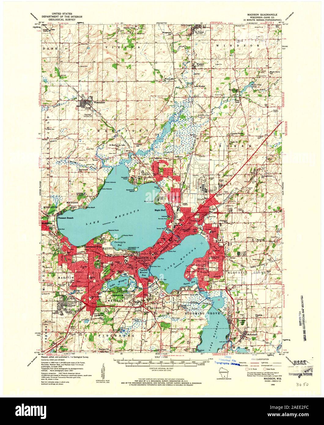 Madison wi map hi-res stock photography and images - Alamy