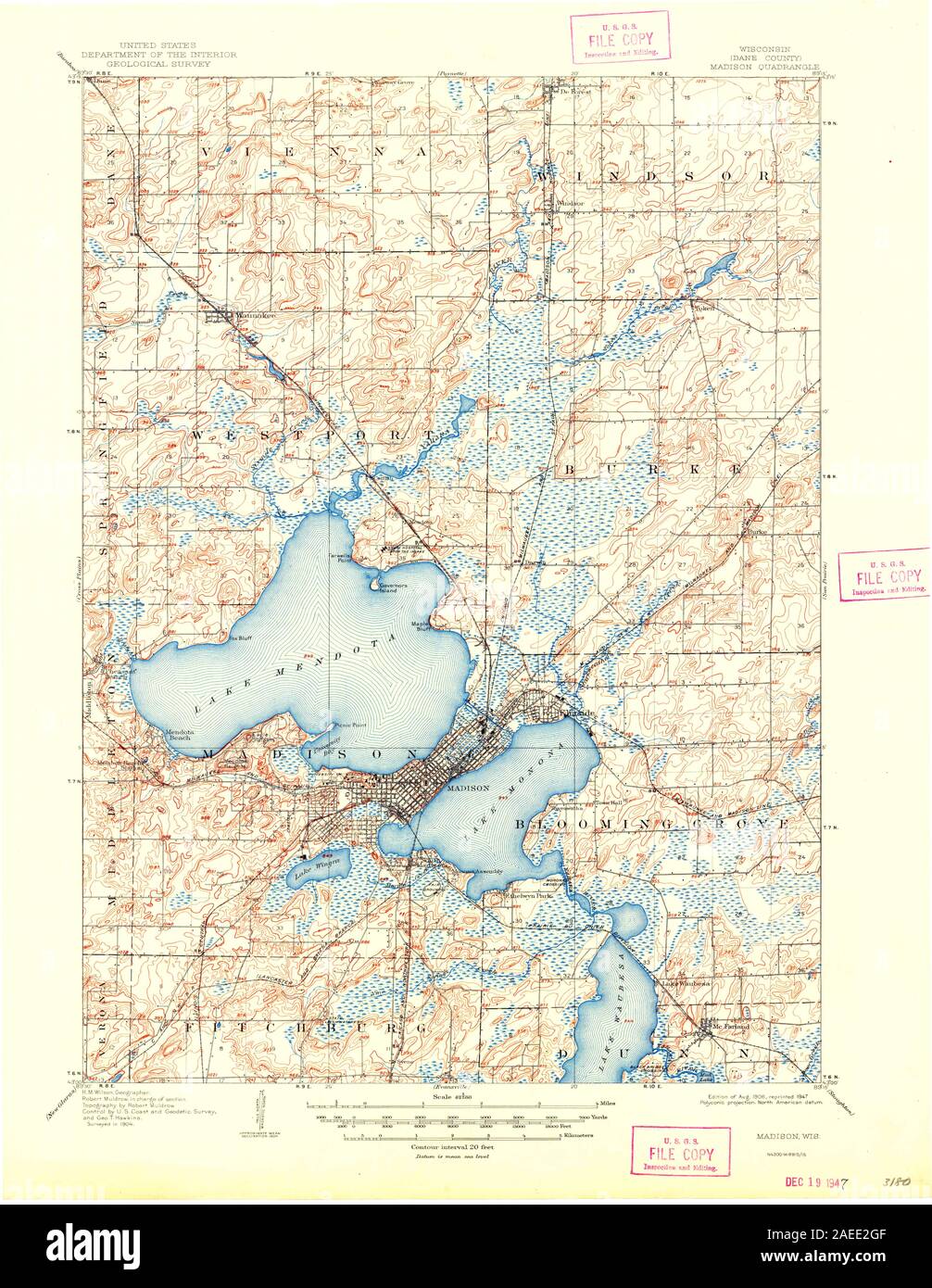 Madison wi map hi-res stock photography and images - Alamy