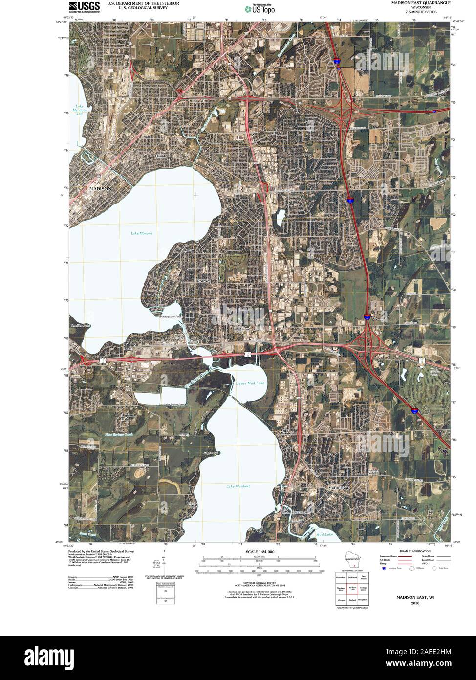 Madison wi map hi-res stock photography and images - Alamy