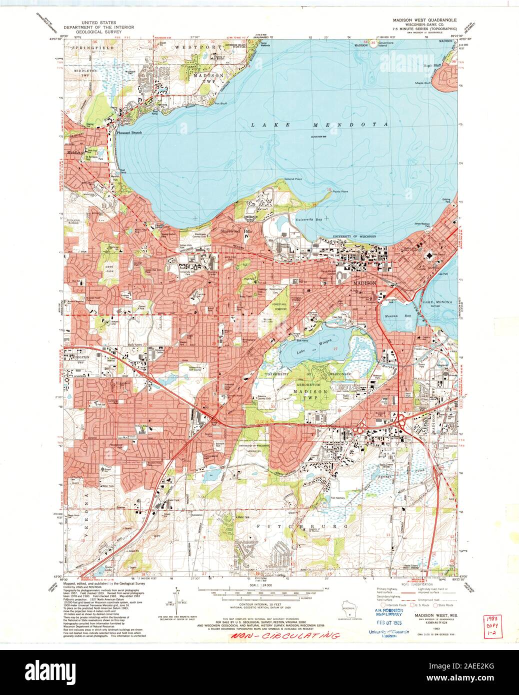 Madison wi map hi-res stock photography and images - Alamy