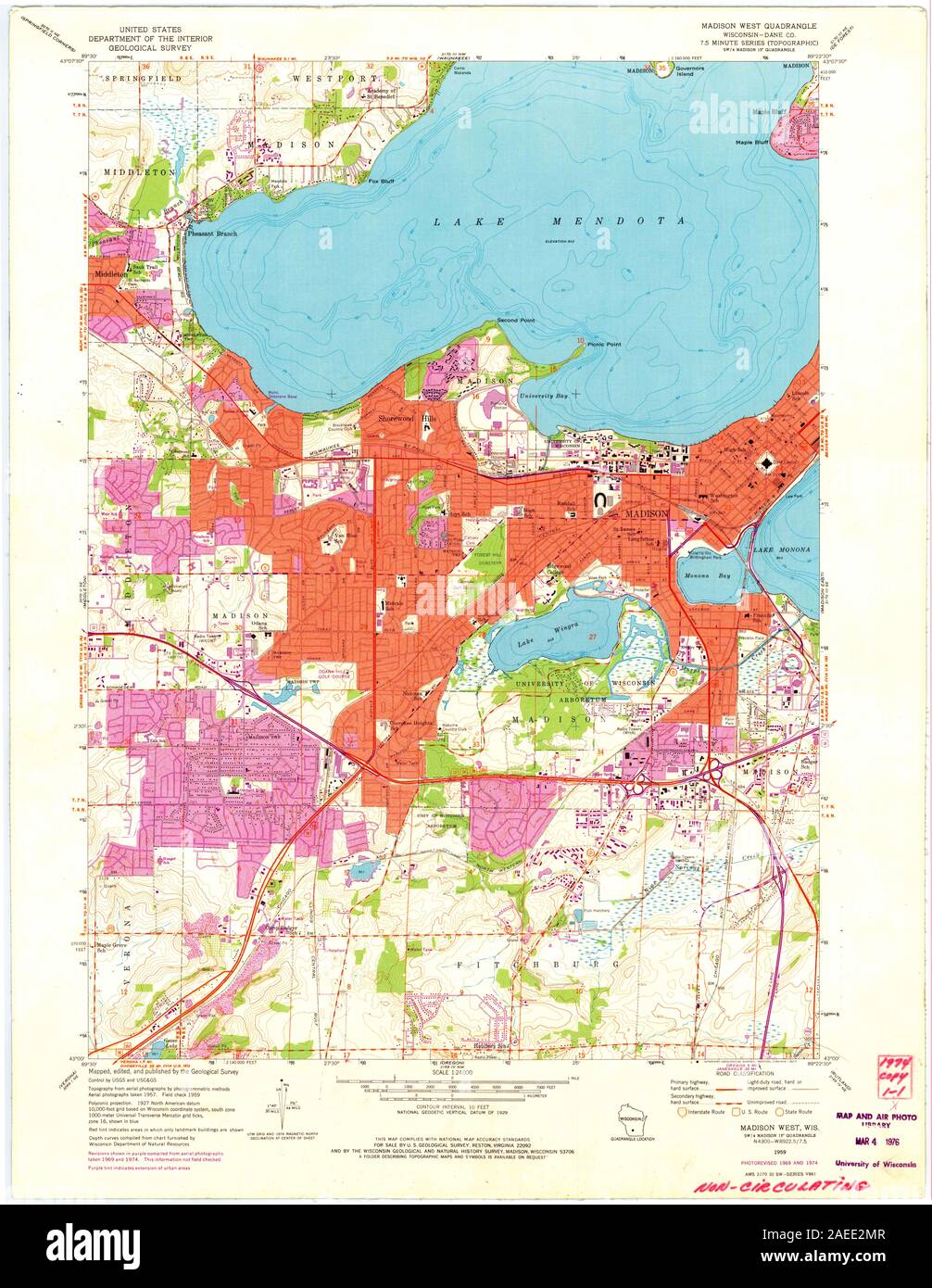 WI Madison West 500828 1959 24000 Restoration Stock Photo - Alamy
