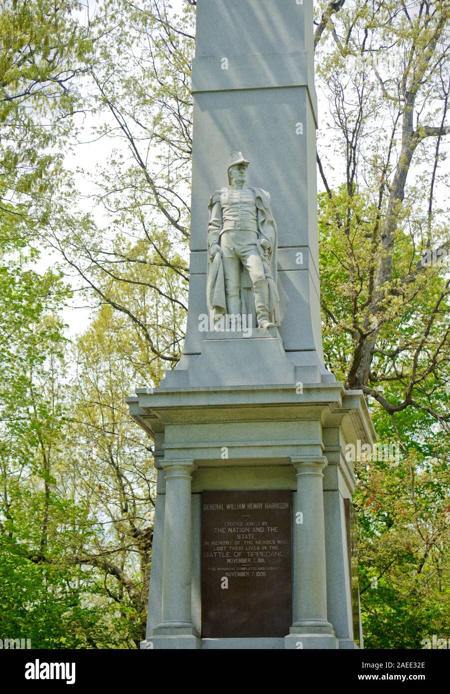 Monument to General William Henry Harrison who fought at the Battle of ...