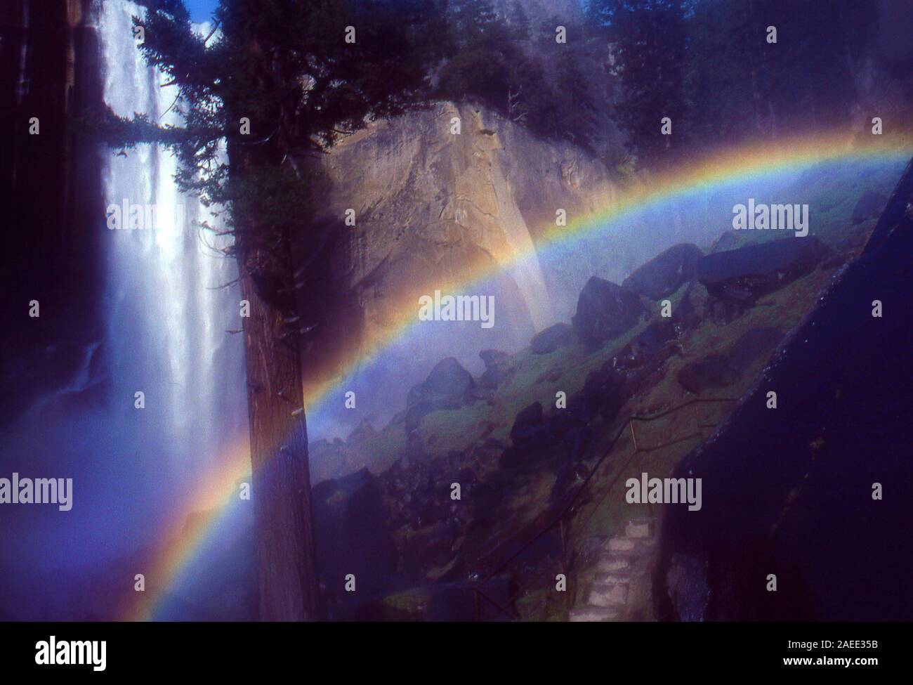 Rainbow Waterfalls Yosemite National Park High Resolution Stock ...