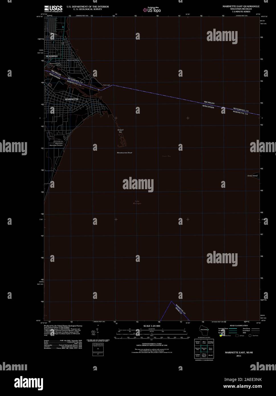 Map of marinette hi-res stock photography and images - Alamy