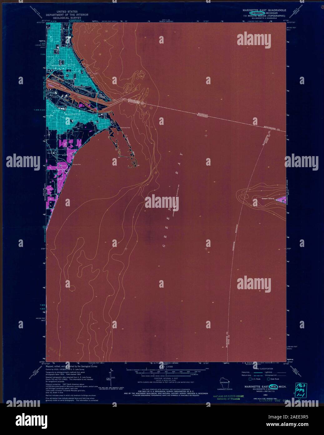 Map of marinette hi-res stock photography and images - Alamy