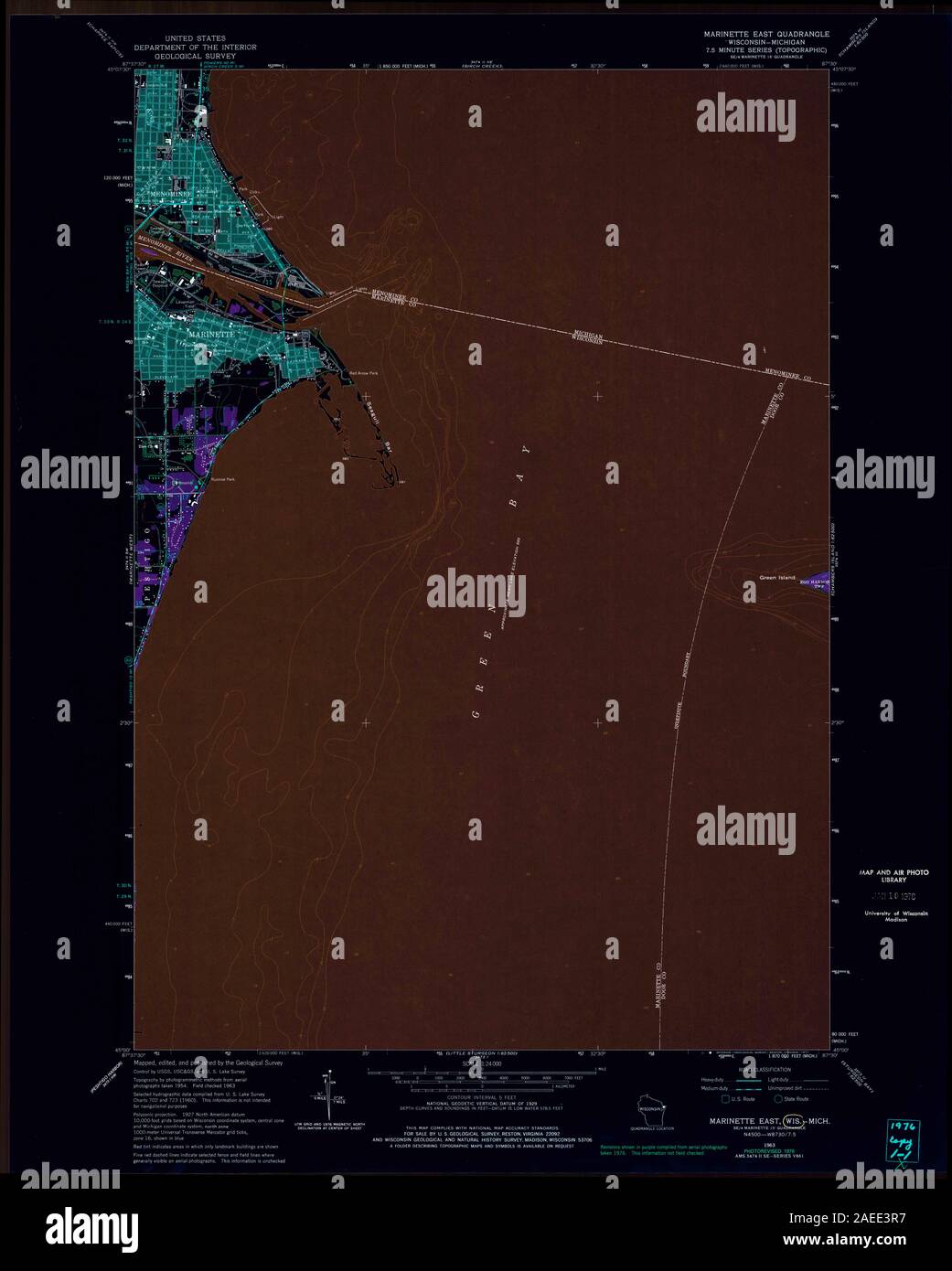 Map of marinette hi-res stock photography and images - Alamy