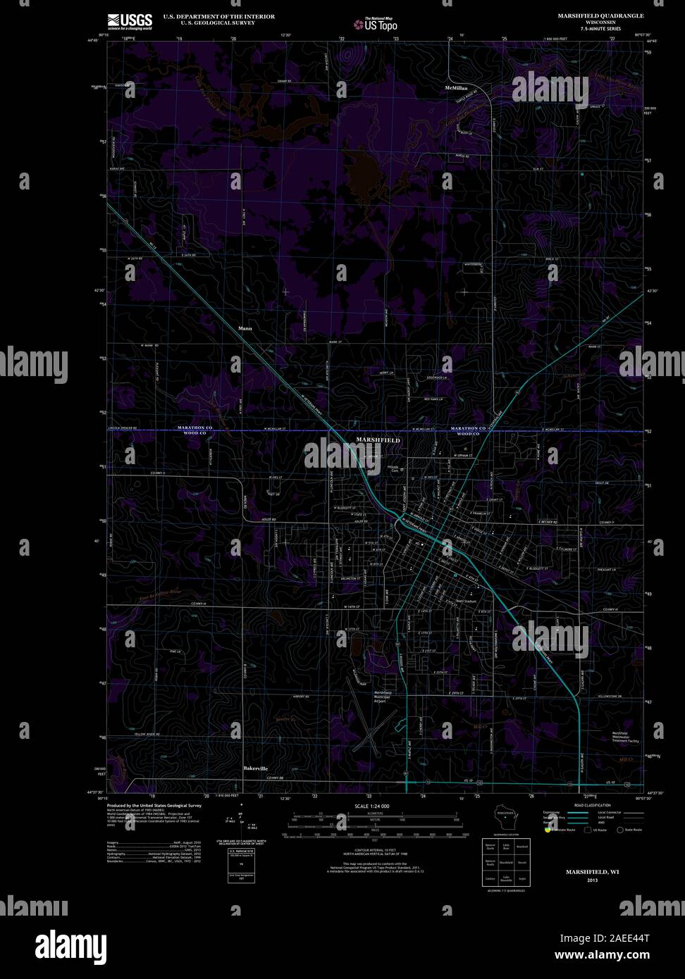 Map of marshfield hi-res stock photography and images - Alamy