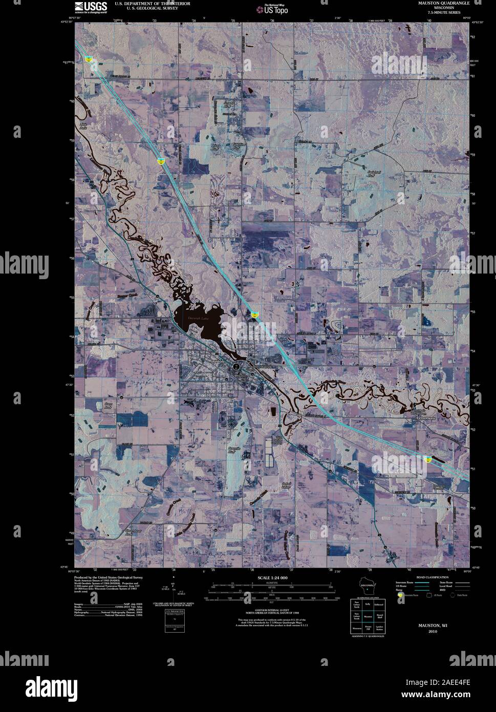 Map of mauston hi-res stock photography and images - Alamy
