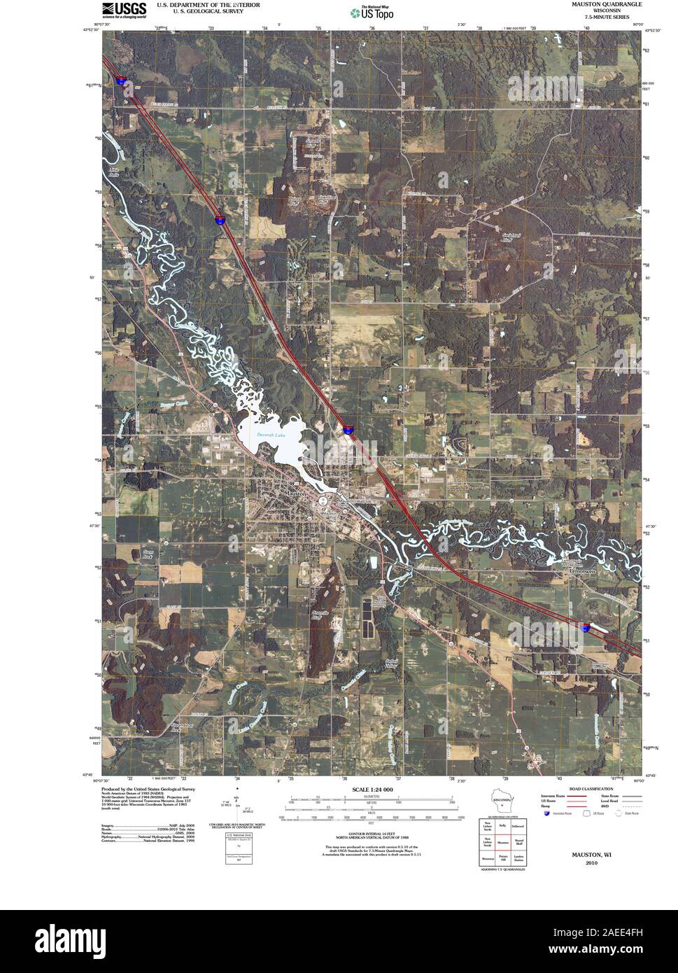 Mauston map Cut Out Stock Images & Pictures - Alamy