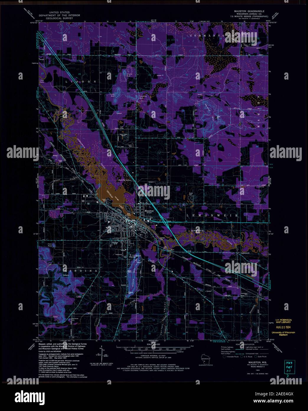 Map of mauston hi-res stock photography and images - Alamy